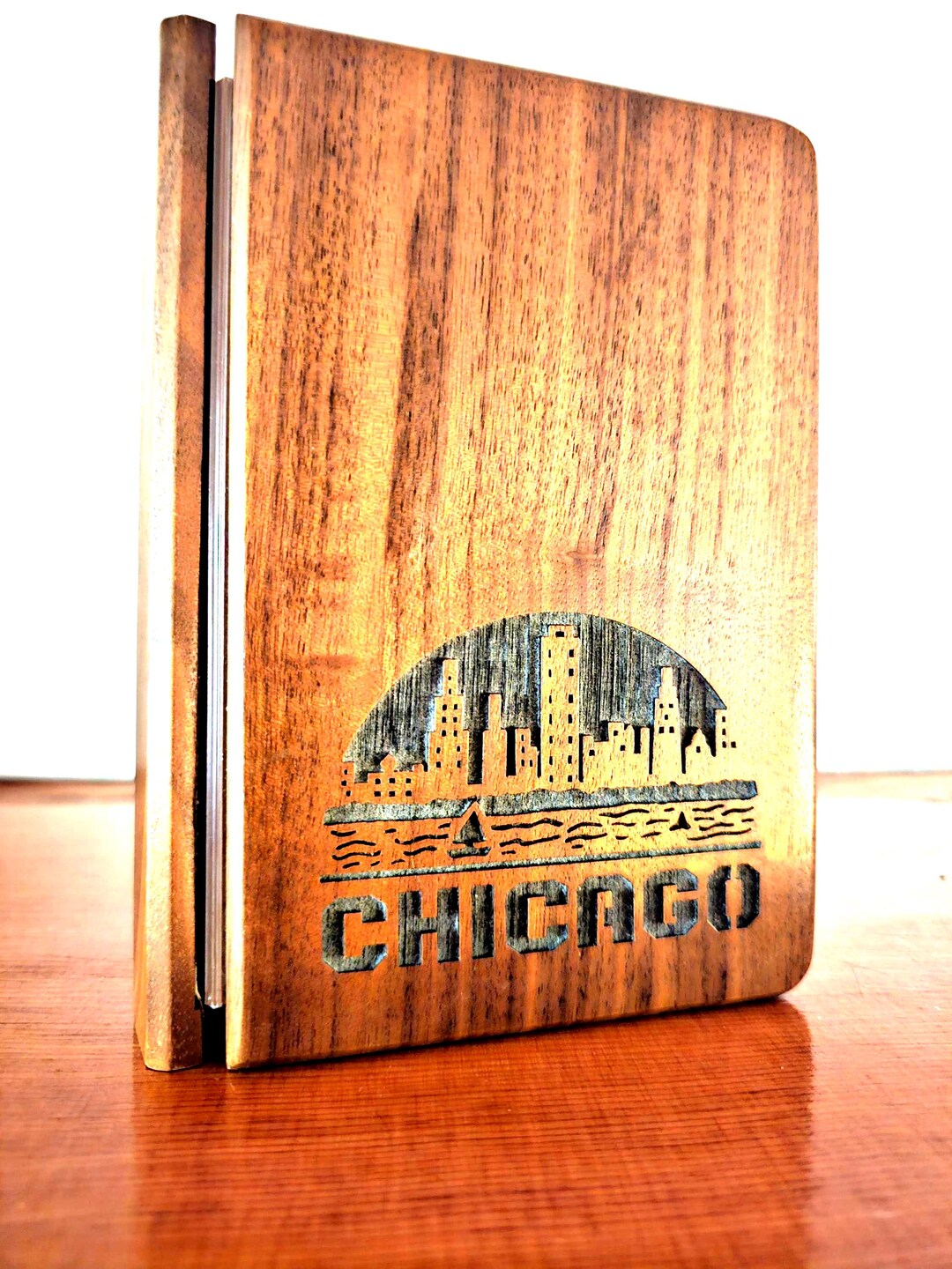 Vintage Chicago Walnut Address Book: Skyline Keepsake, Made in USA - Etsy