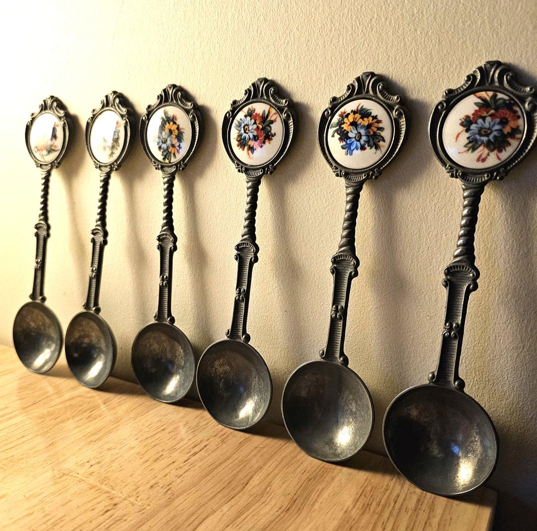 Vintage German Spoons Set of 6, Vintage Rein Zinn BMF German Spoons ...