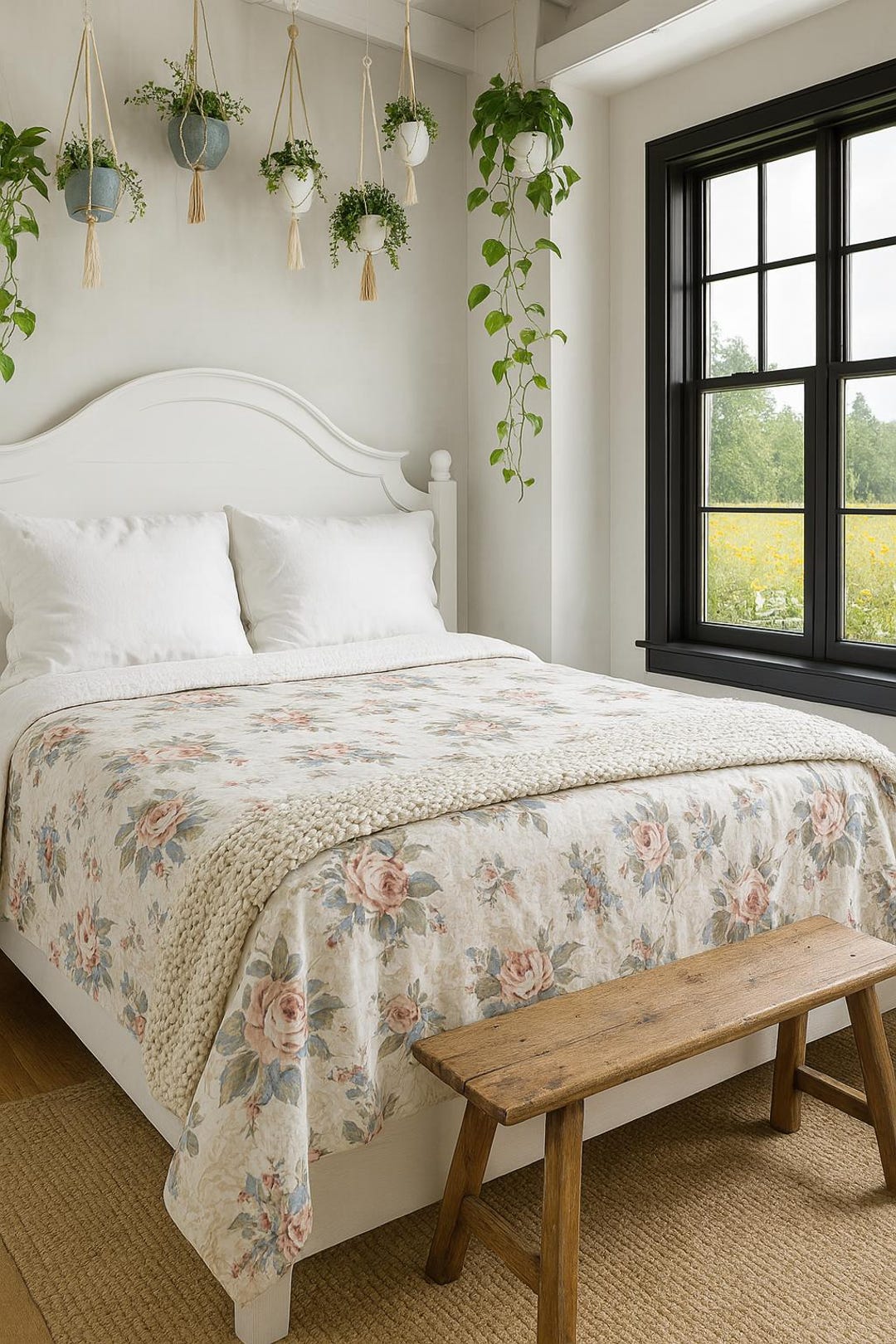 Vintage WESTPOINT STEVENS Floral Queen Flat Sheet: French Country ...