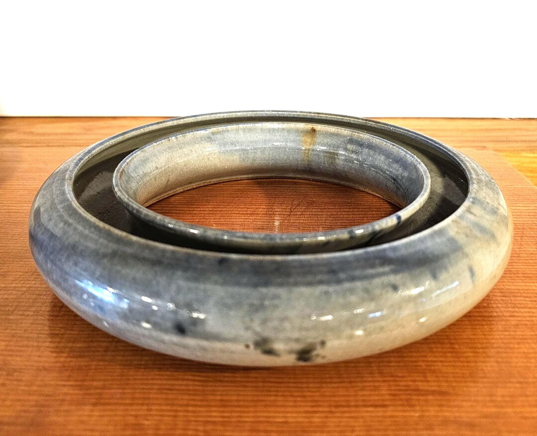 Vintage Ceramic Ring Vase, Vintage Pottery Ring Vase, Flower Vase ...