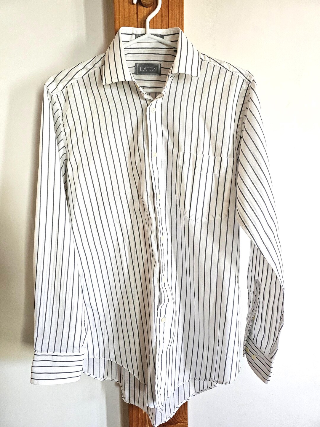 Vintage Pin Stripe Button Down Shirt: EATONS Canada, 80s Dress Shirt - Etsy