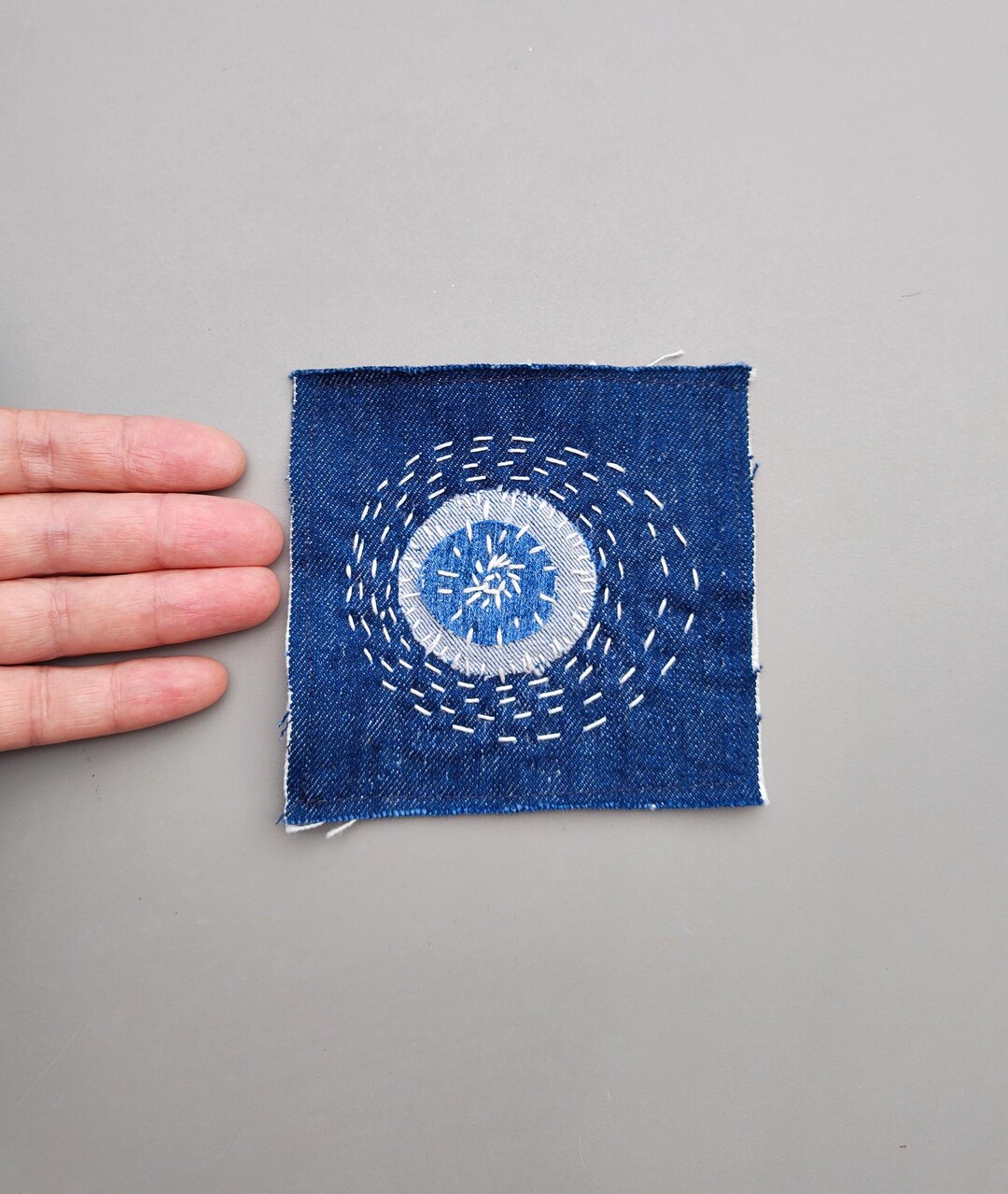 Sashiko Boro Denim Applique, Jeans Patch, Slow Stitch Applique, Jeans ...
