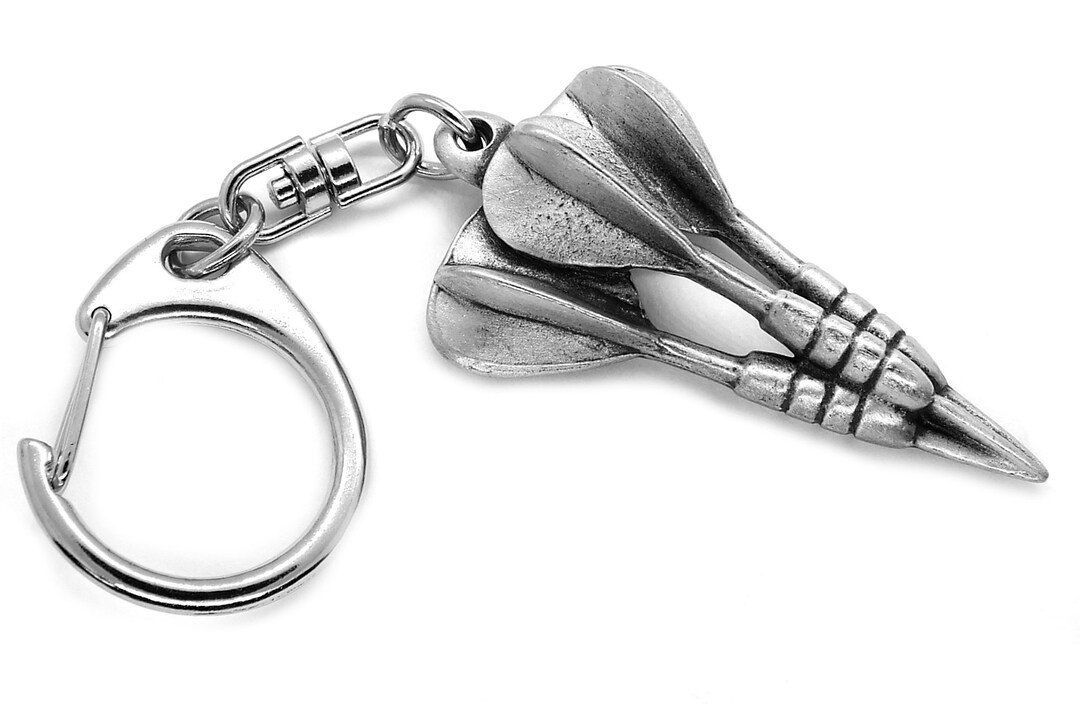 Cluster of Darts Pewter Push Gate Keyring With Lemon Burlap - Etsy