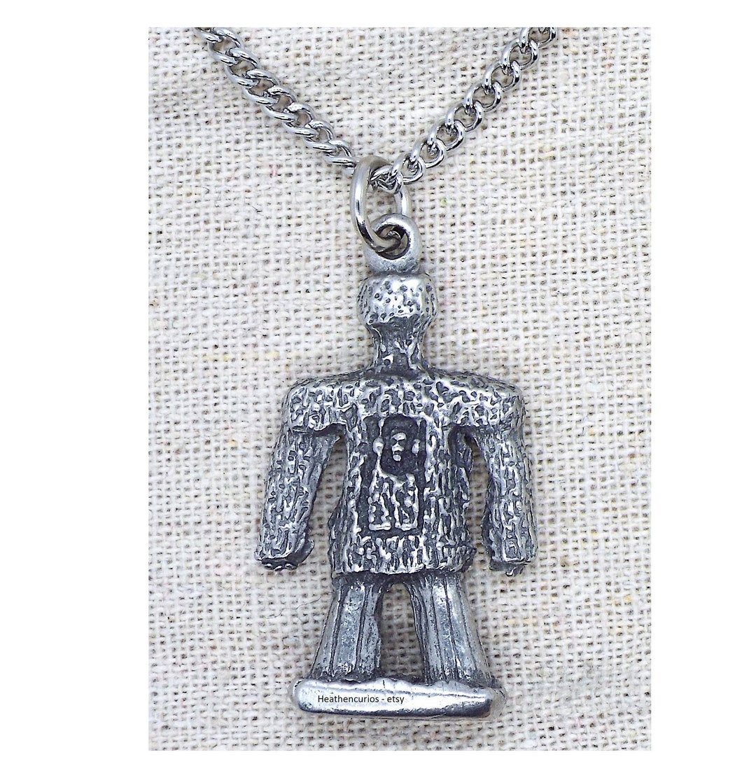 Wicker Man Pagan Pendant With Curb Chain Necklace and a Grey - Etsy