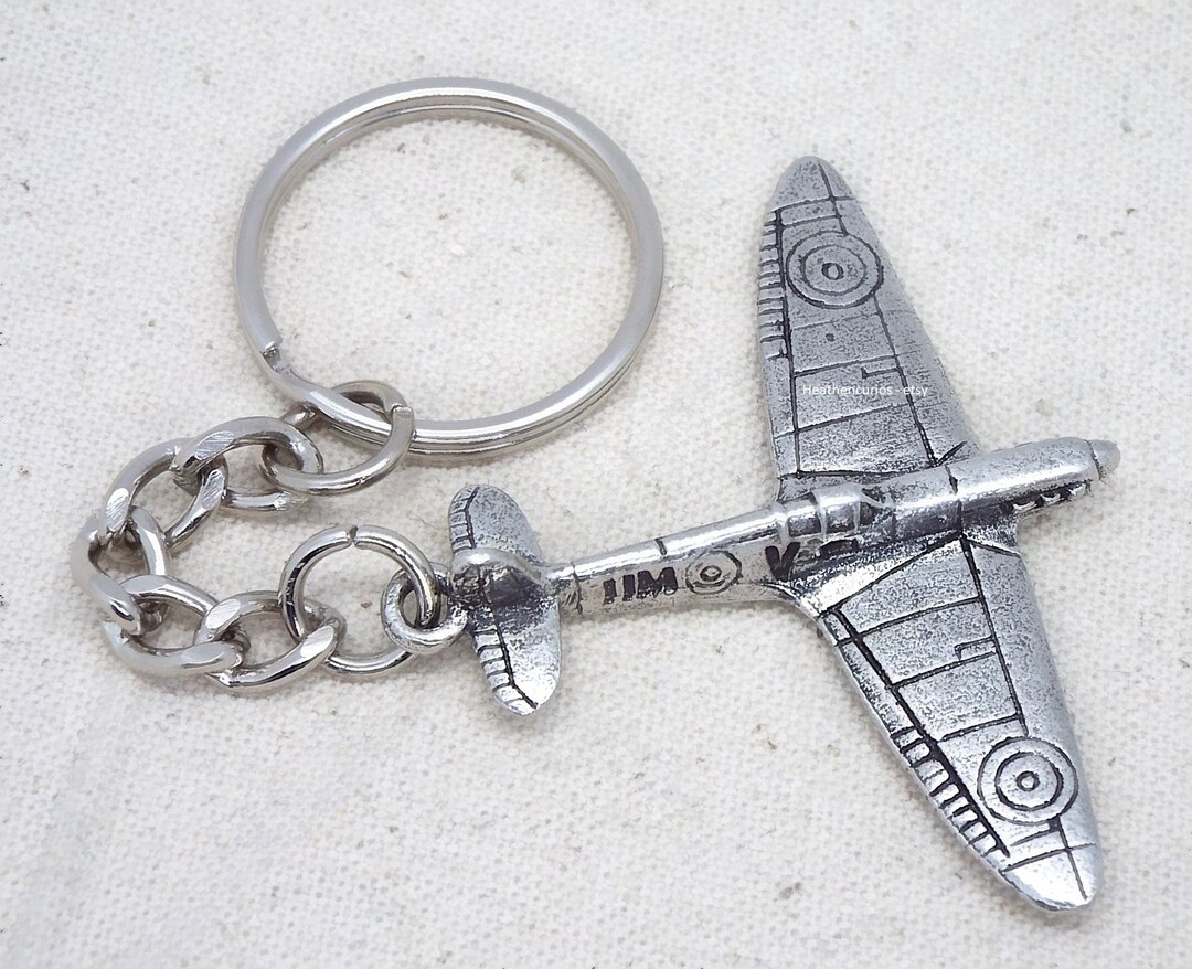 Spitfire Fighter WW2 Aircraft Aeroplane Round Keyring in a - Etsy
