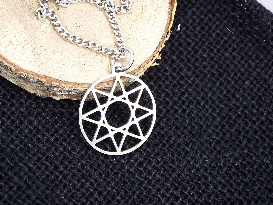 Steel Eight Point Star Octagram Pendant With Chain lakshmi, Paganism ...