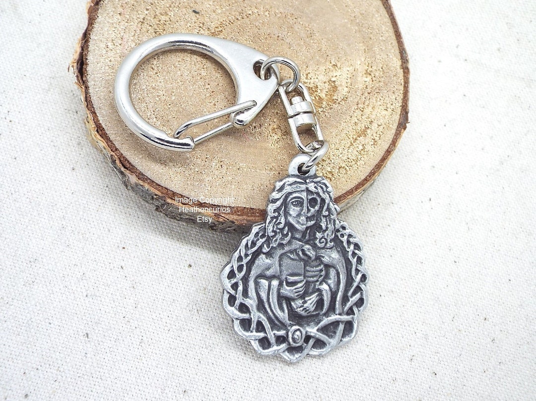 Hel Norse Goddess of the Underworld Hela Viking Push Gate Keyring With ...