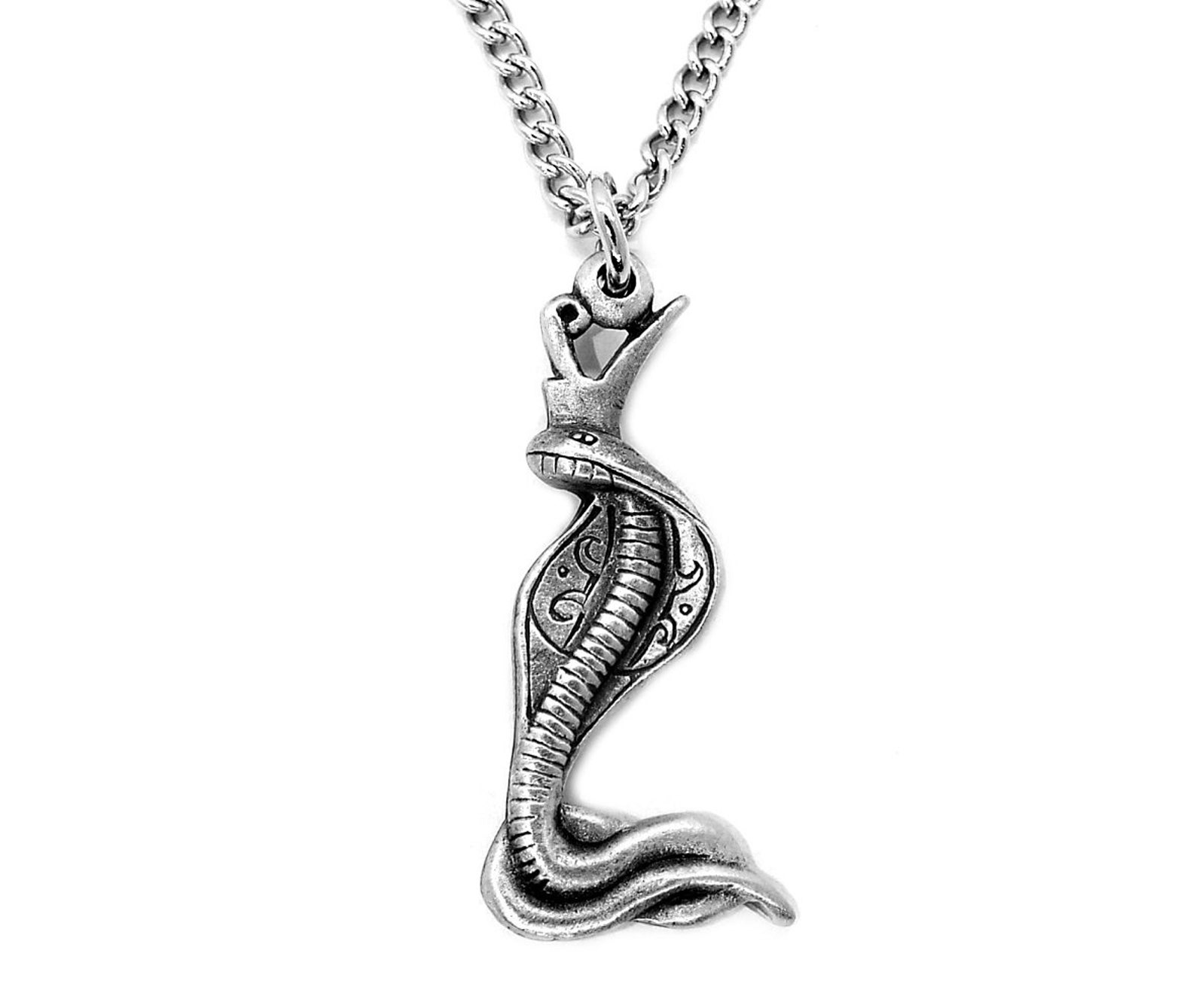 Wadjet Snake Egyptian Goddess Pewter Pendant Necklace With - Etsy UK