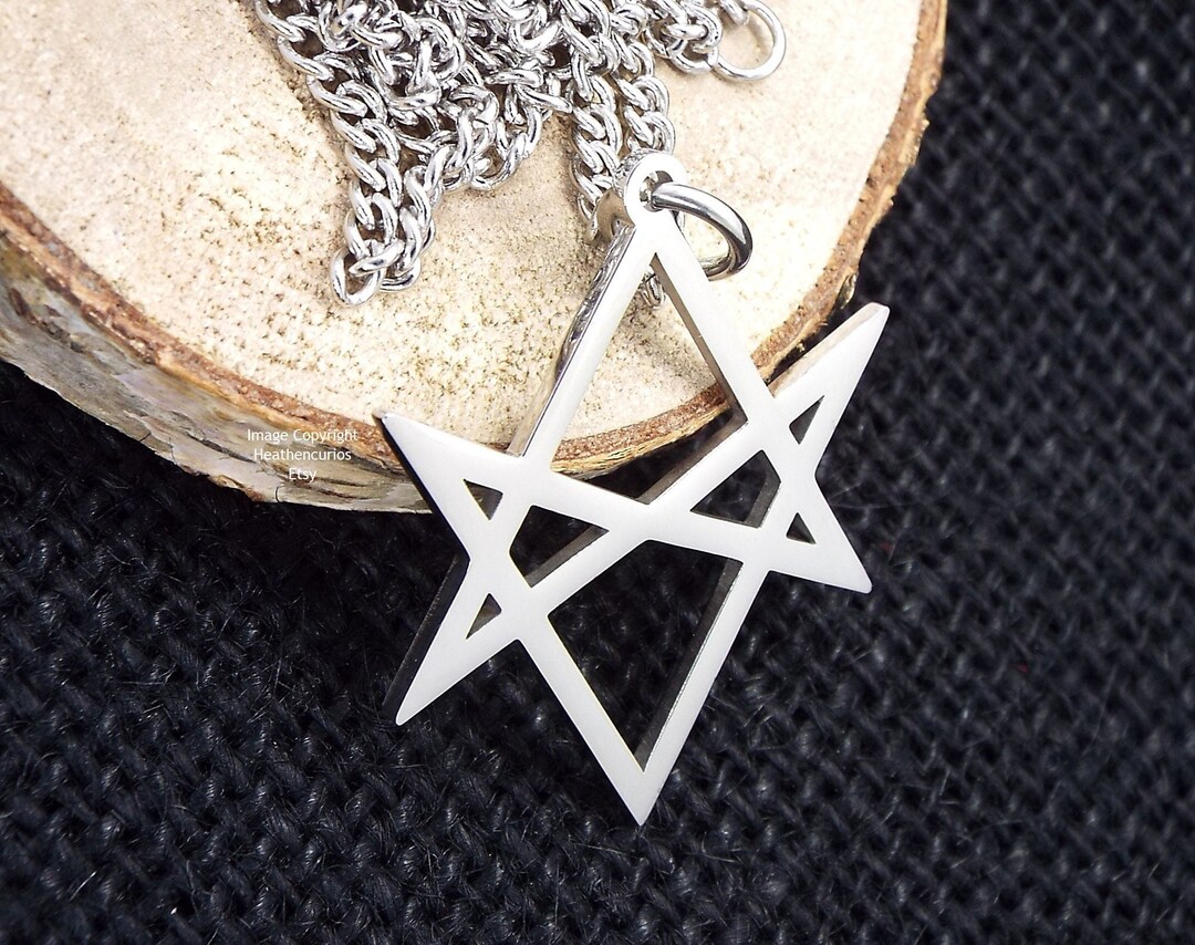 Stainless Steel Unicursal Hexagram Pendant aleister Crowley Thelema ...