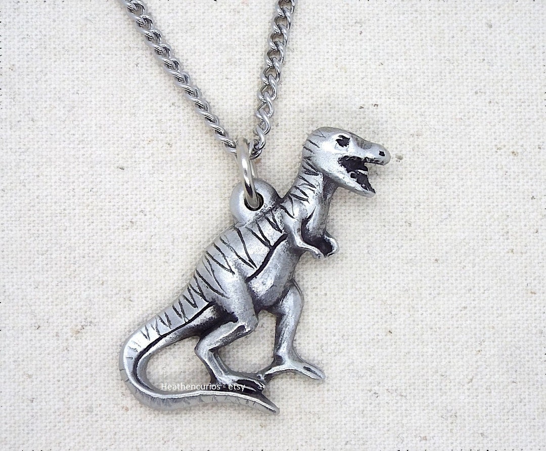 Chunky Tyrannosaurus Rex T-REX Dinosaur Pendant With Curb - Etsy