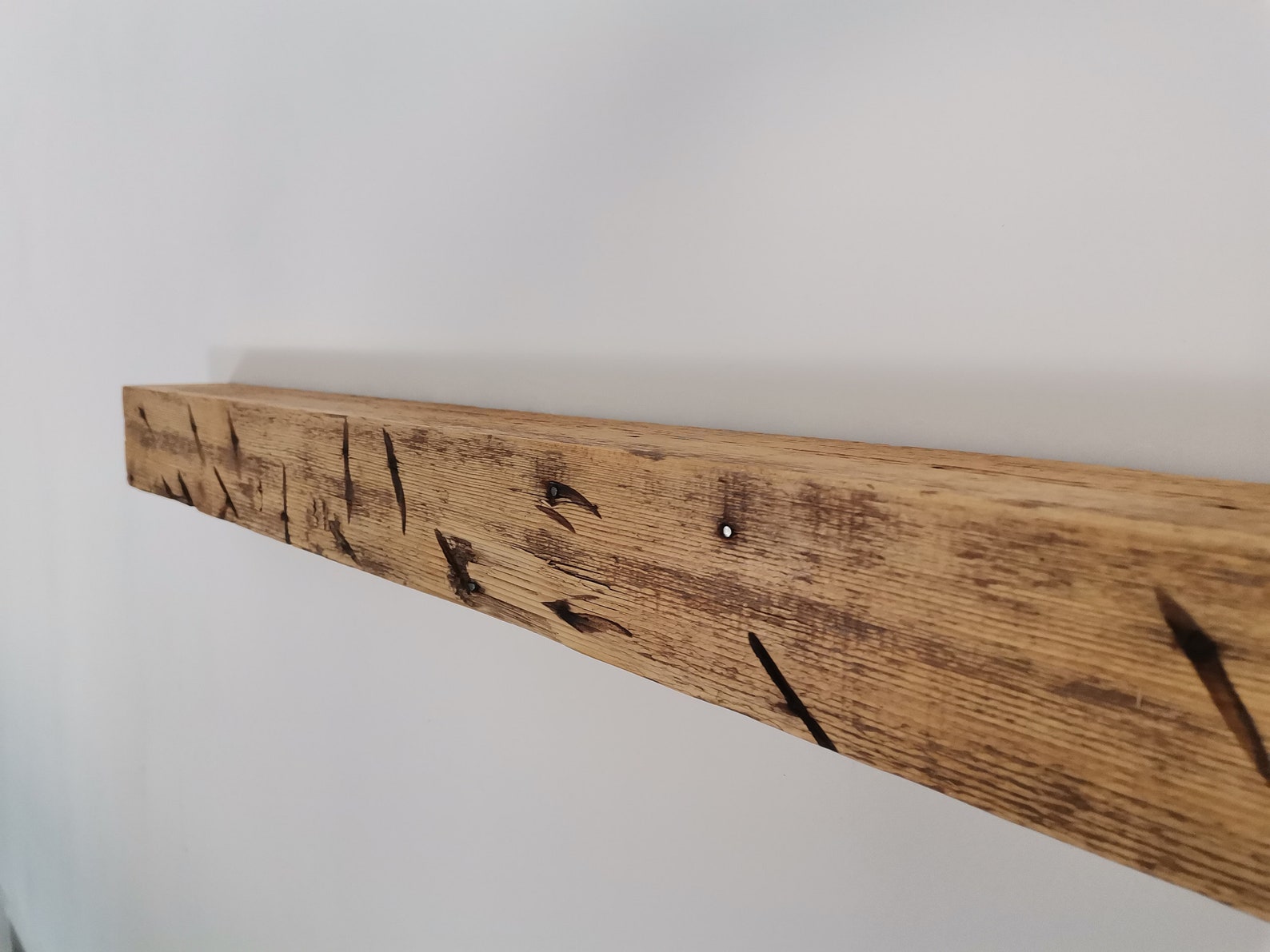 Unique Wall Shelf Reclaimed Wood Beam Beam Rack Kitchen - Etsy