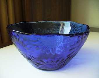 Blue glass bowl | Etsy