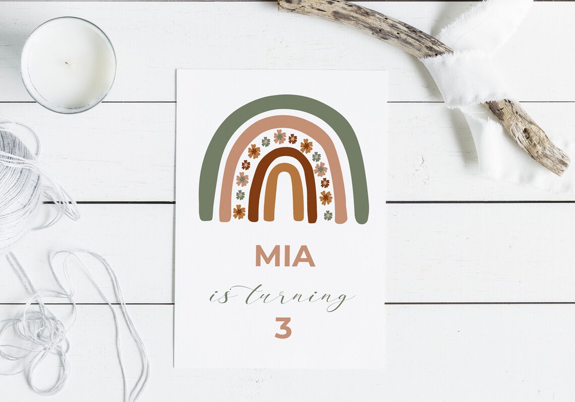 Boho Rainbow Floral Clipart Set, Natural Colors (instant Download) - Etsy