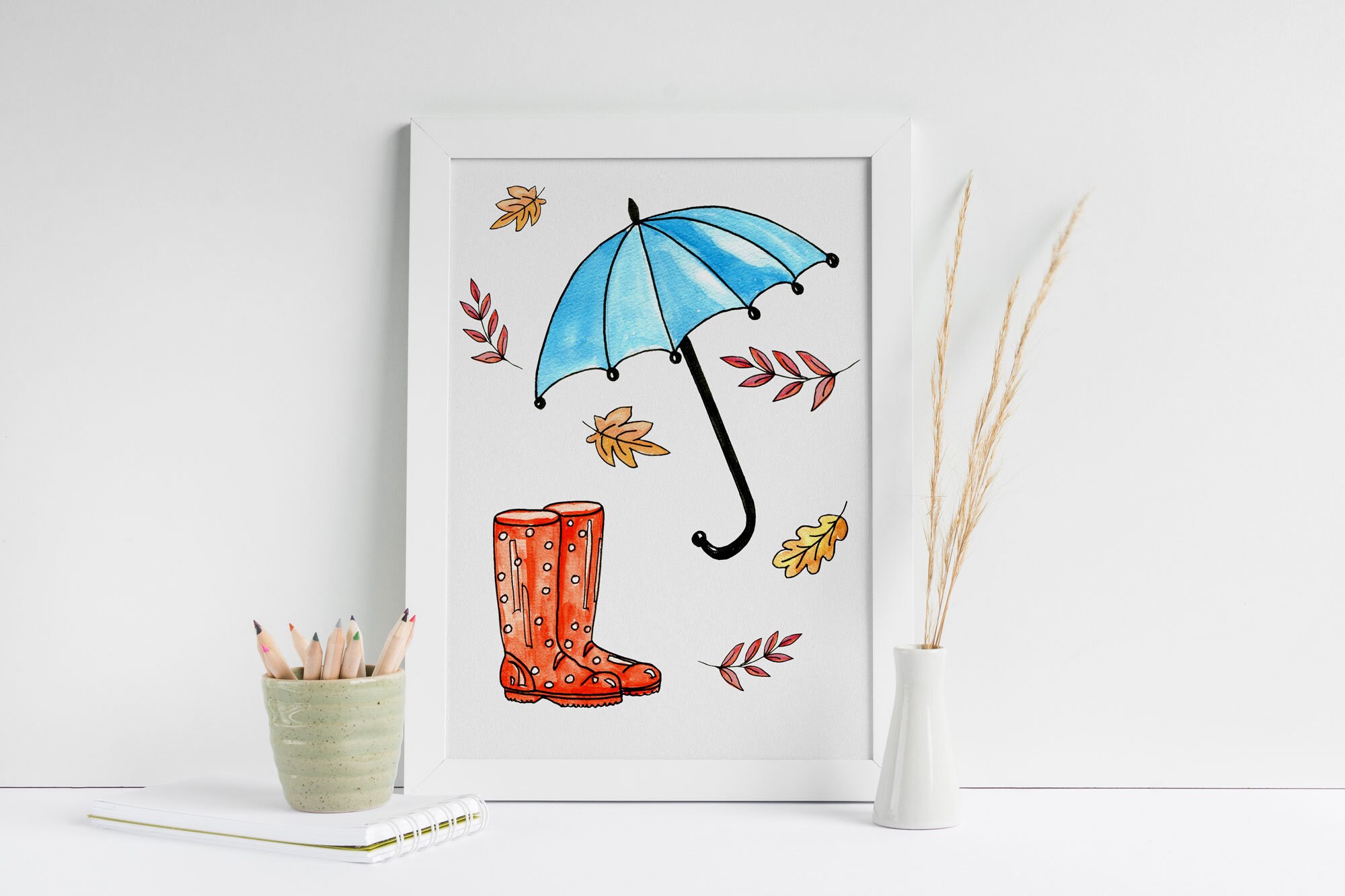 Fall Favorites Clipart Set. Watercolor Fall Elements PNG. Pumpkin ...