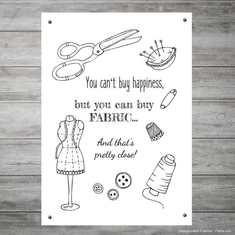 Sewing Room Digital Printable Printable Sewing Poster Sewing - Etsy