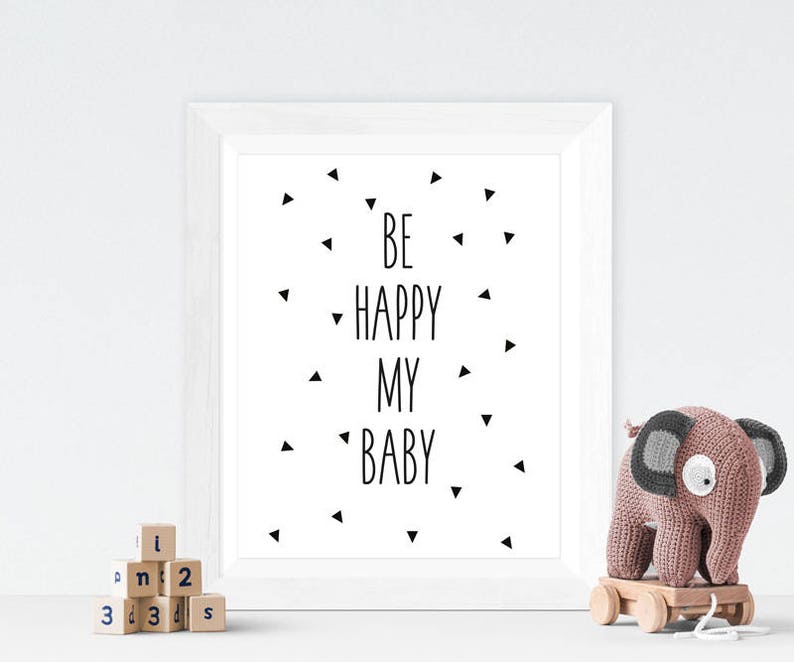 Baby Room Printable Digital, Instant Download. Monochrome Nursery Decor ...
