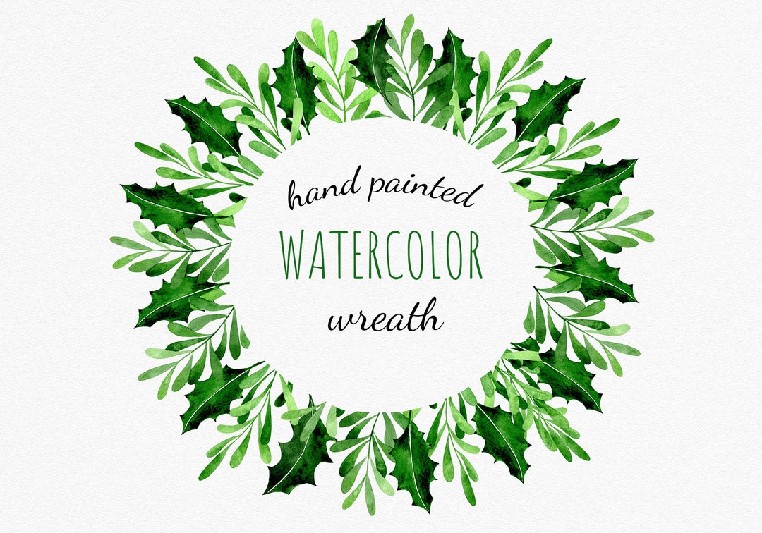 Mistletoe and Holly Floral Frame Clipart for Making Cards, Invitaions ...