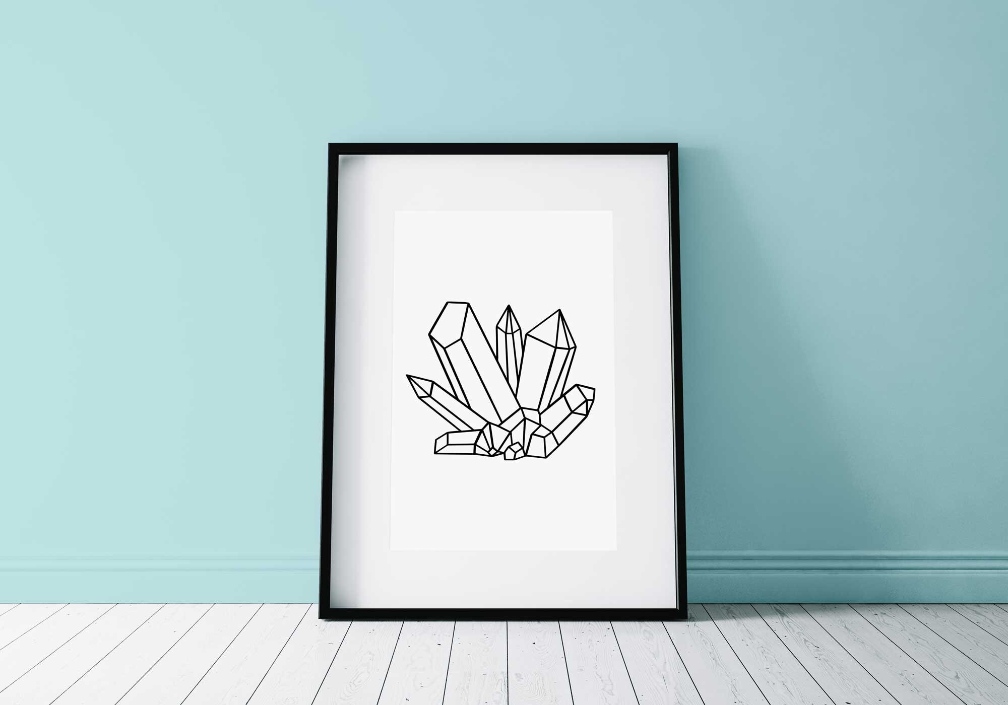 Crystal Cluster Svg Gem SVG Crystal Logo Clipart Gemstone - Etsy