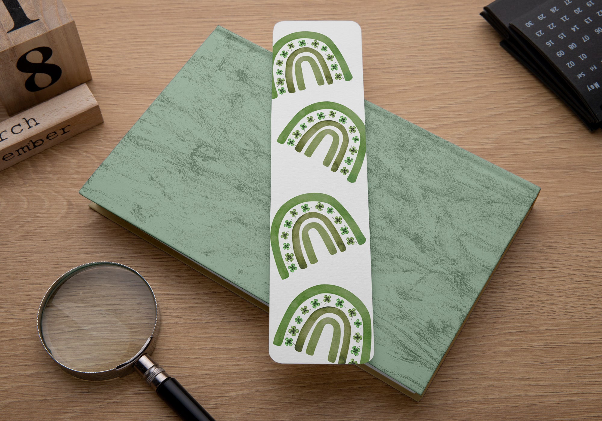 St.patrick's Day Clipart. Green Rainbow With Clover. Shamrock Rainbow ...