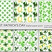 Watercolor St Patricks Day Digital Paper Set, St Patrick's Day Paper ...