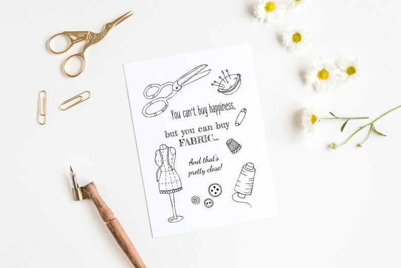 Sewing Room Digital Printable, Printable Sewing Poster, Sewing Qoute ...