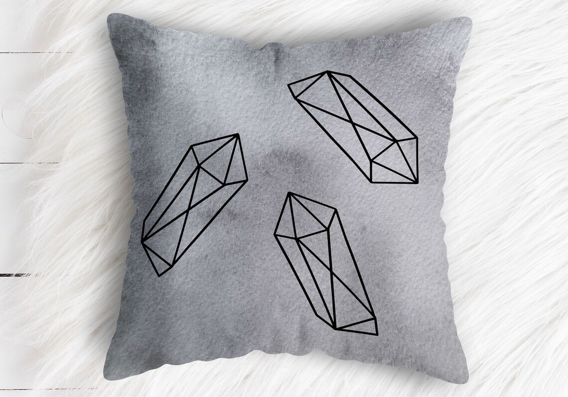 Crystal Cluster Svg Gem SVG Crystal Logo Clipart Gemstone - Etsy