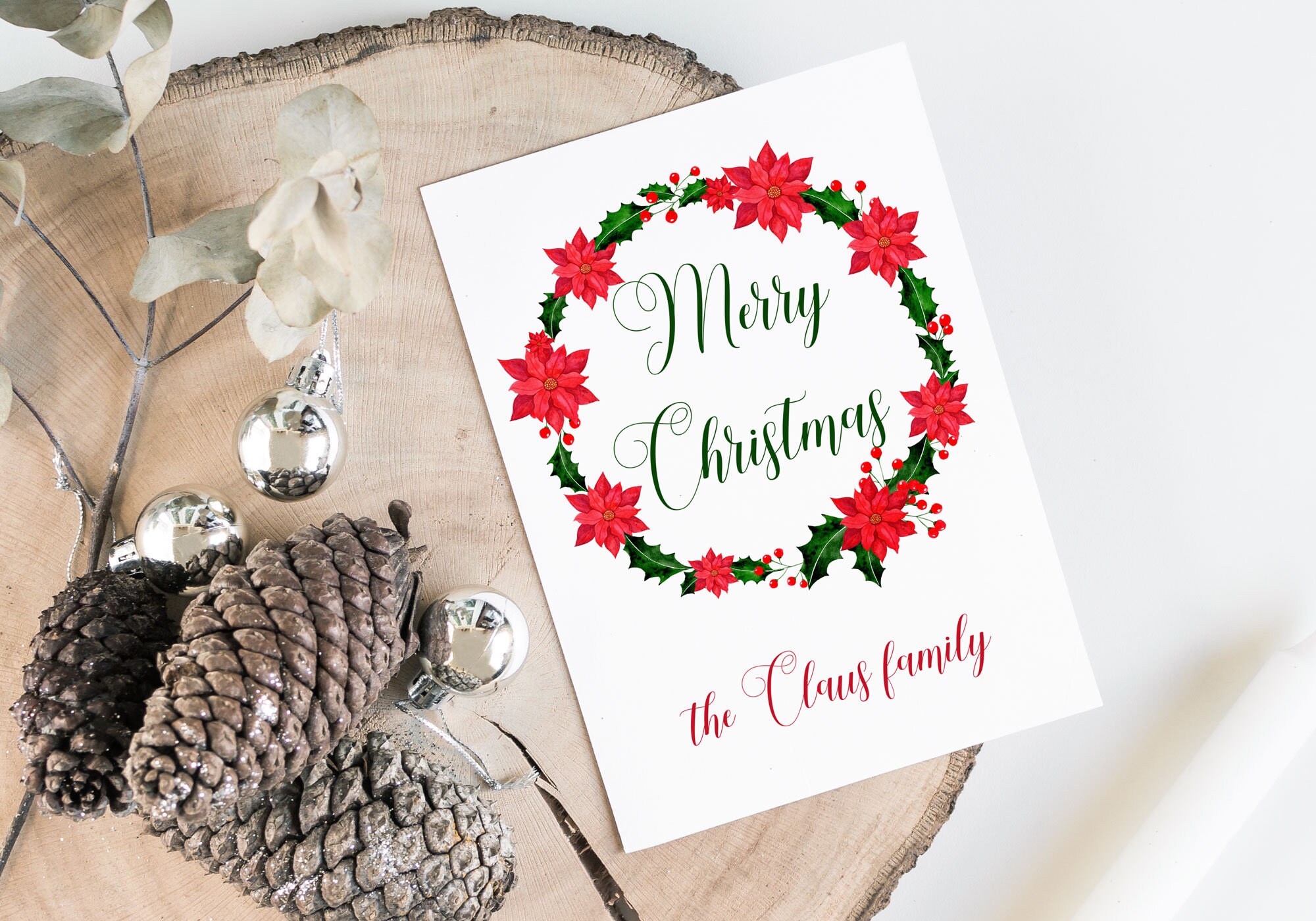 Christmas Elements Clipart for Card DIY. Watercolor Holly, Mistletoe ...