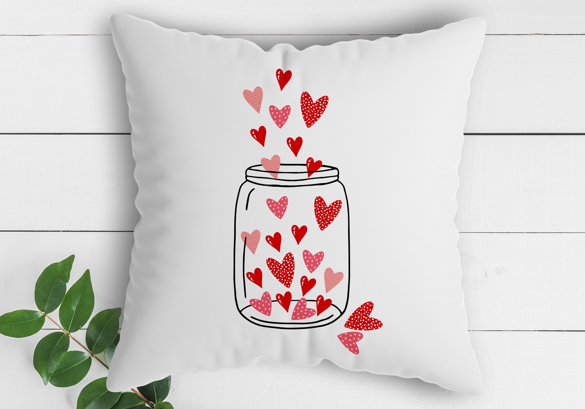 Mason Jar of Hearts Clipart Love Hearts Valentine's Day - Etsy