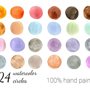Watercolor Circles Clipart, Instagram Story Highlight Icons, Watercolor ...