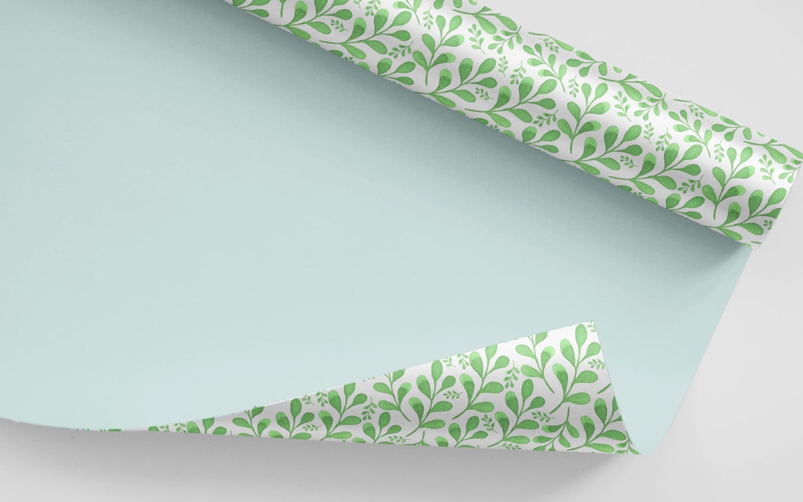 Watercolor Green Leaves and Branches Seamless Digital Paper - Etsy