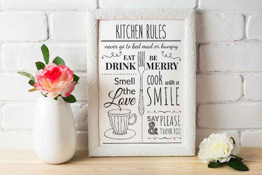 Kitchen Rules Printable Instant Download. Illustration, Kitchen Decor ...