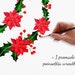 Christmas Elements Clipart for Card DIY. Watercolor Holly, Mistletoe ...