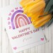 Pink Rainbow Printable Valentine's Card. Kid's Valentine Card. Boho ...