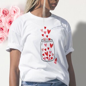 Mason Jar of Hearts Clipart, Love Hearts, Valentine's Day, Love ...