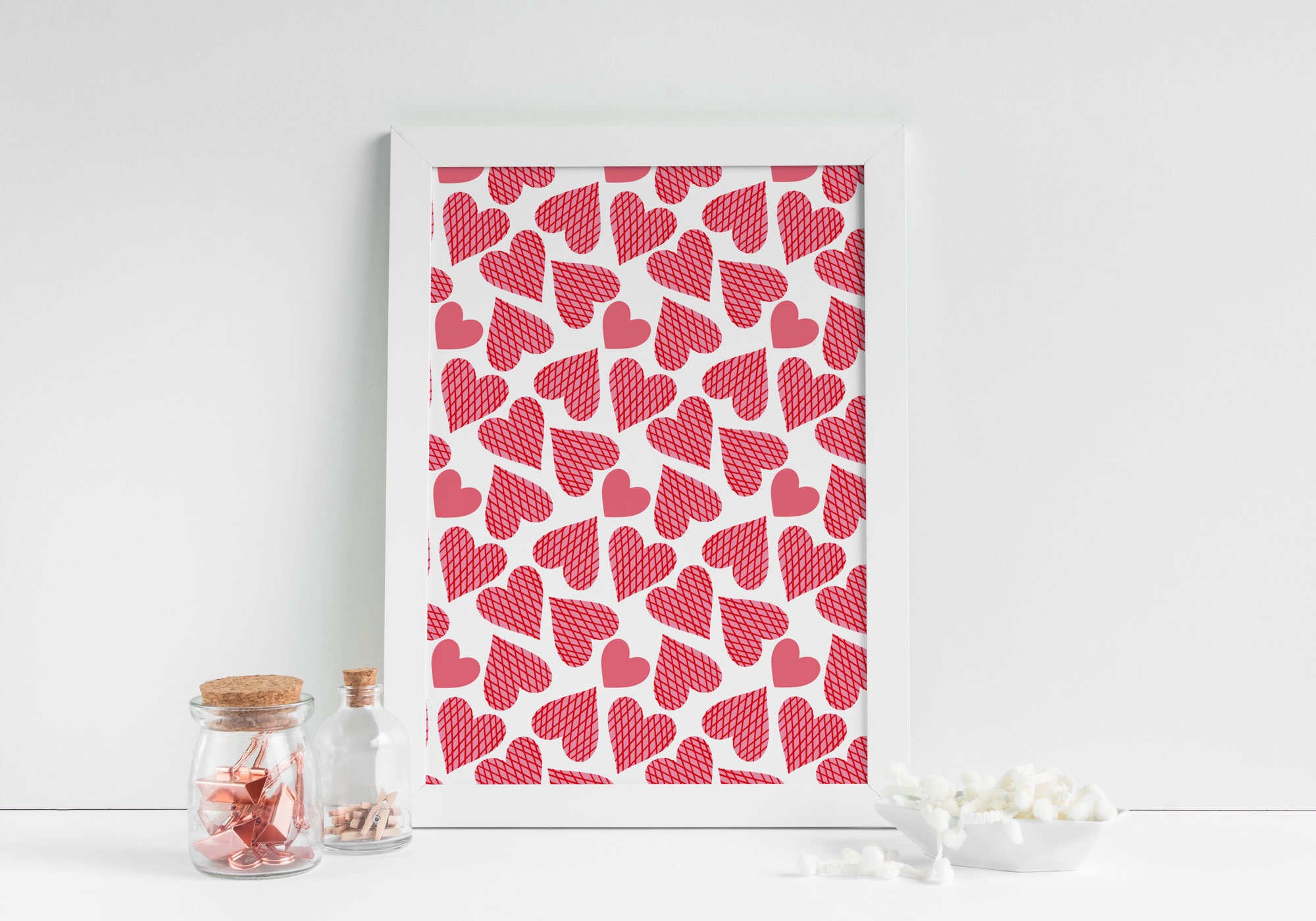 Valentines Digital Papers for Backgrounds, Valentines Day Seamless ...