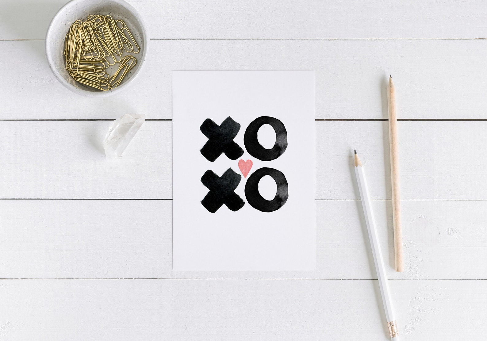 XOXO Card, Printable Valentines Card, Watercolor Love Card, Best ...