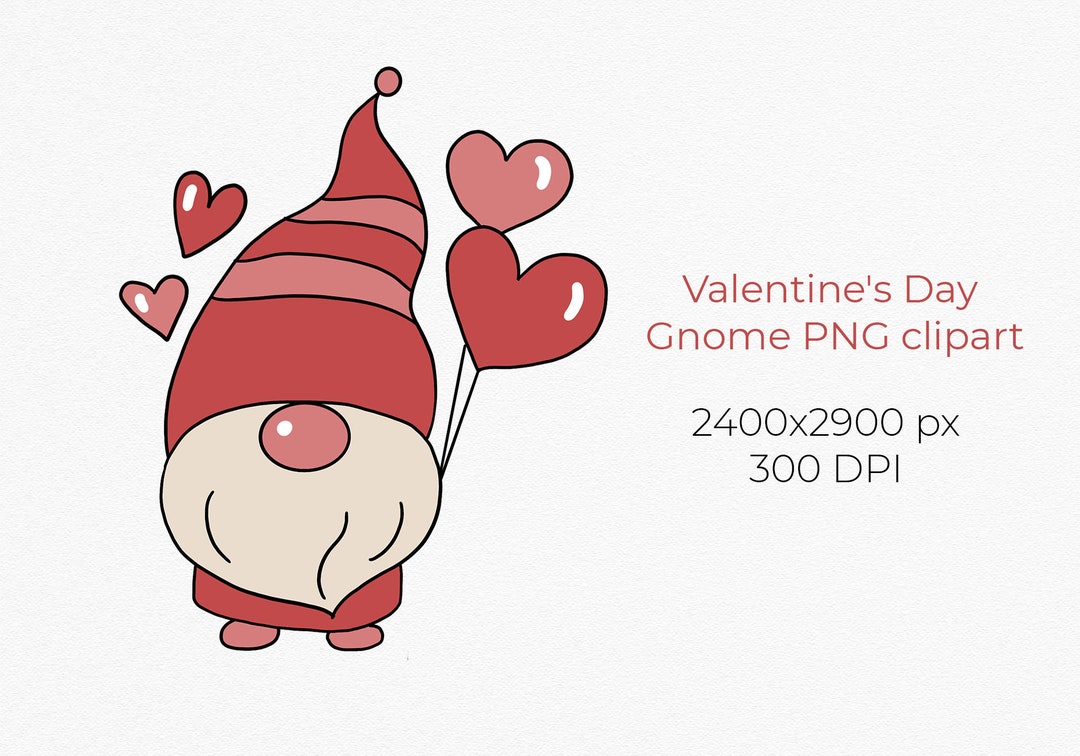 Gnome Clipart, Valentine's Day Gnomes, Valentines Day Clipart ...