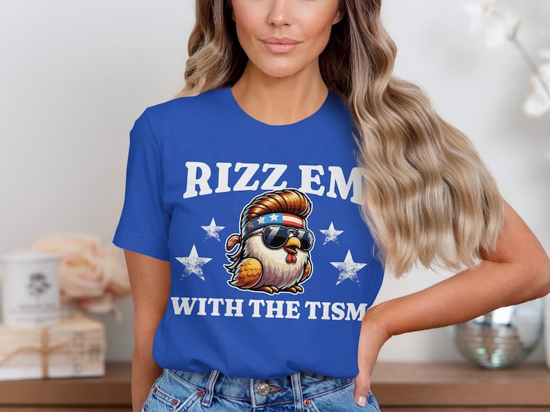 Eagle Rizz Em With the Tism Shirt America Mullet Funny Beer Patriotic ...