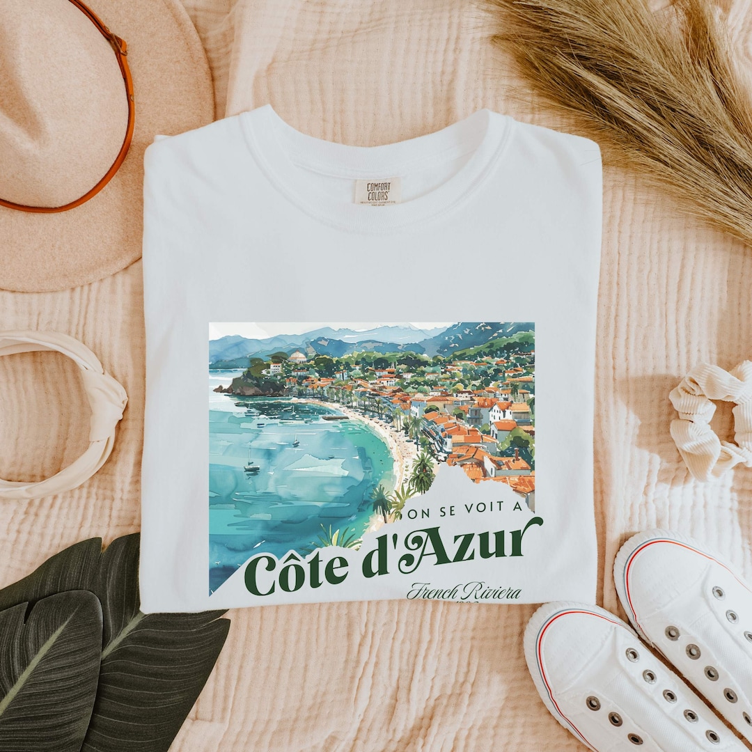 French Riviera Shirt Côte D’azur France Travel Graphic Tee Shirt With ...