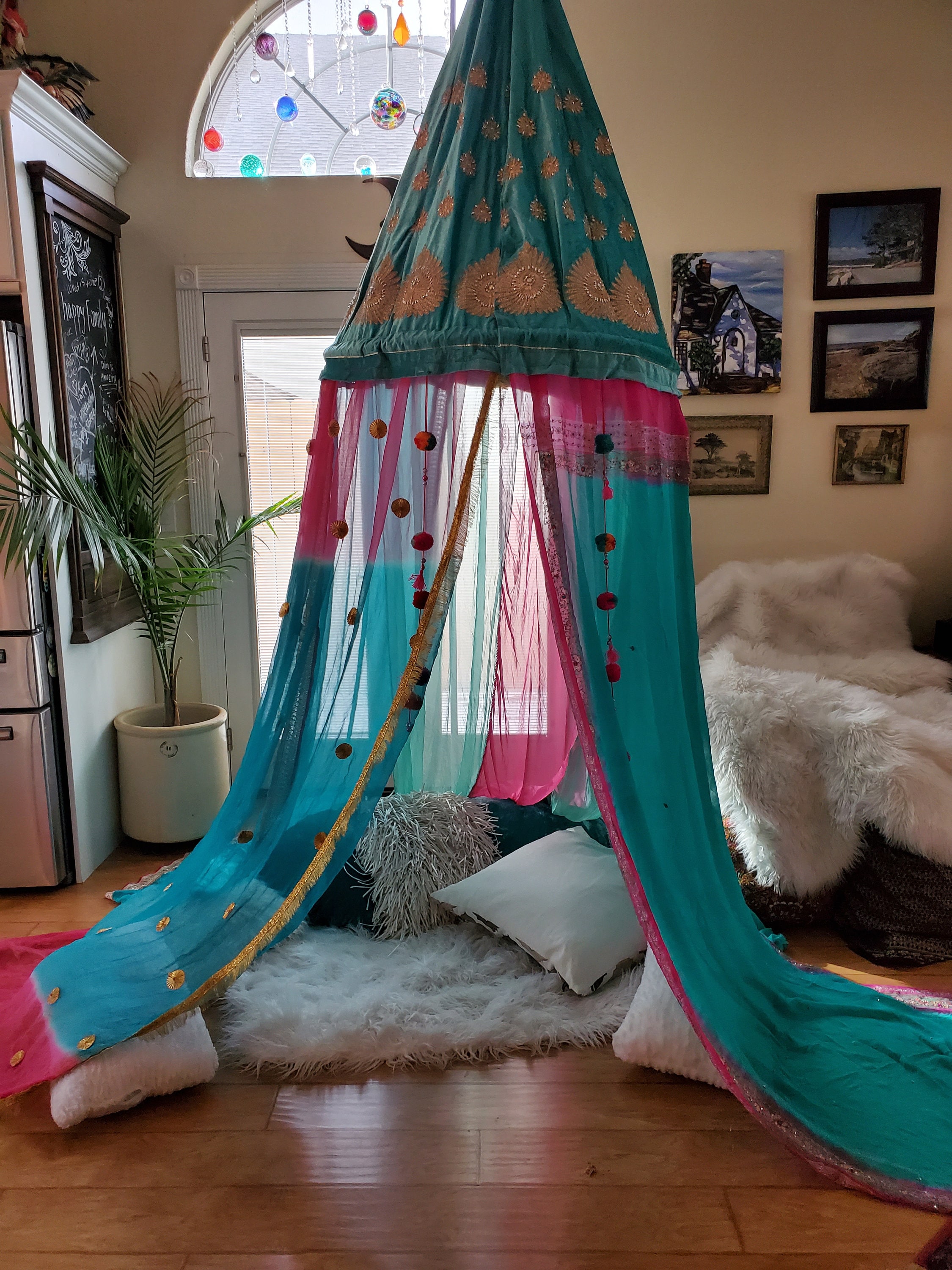 Extra large boho canopy, boho decor, canopy, fort, tent, festival ...