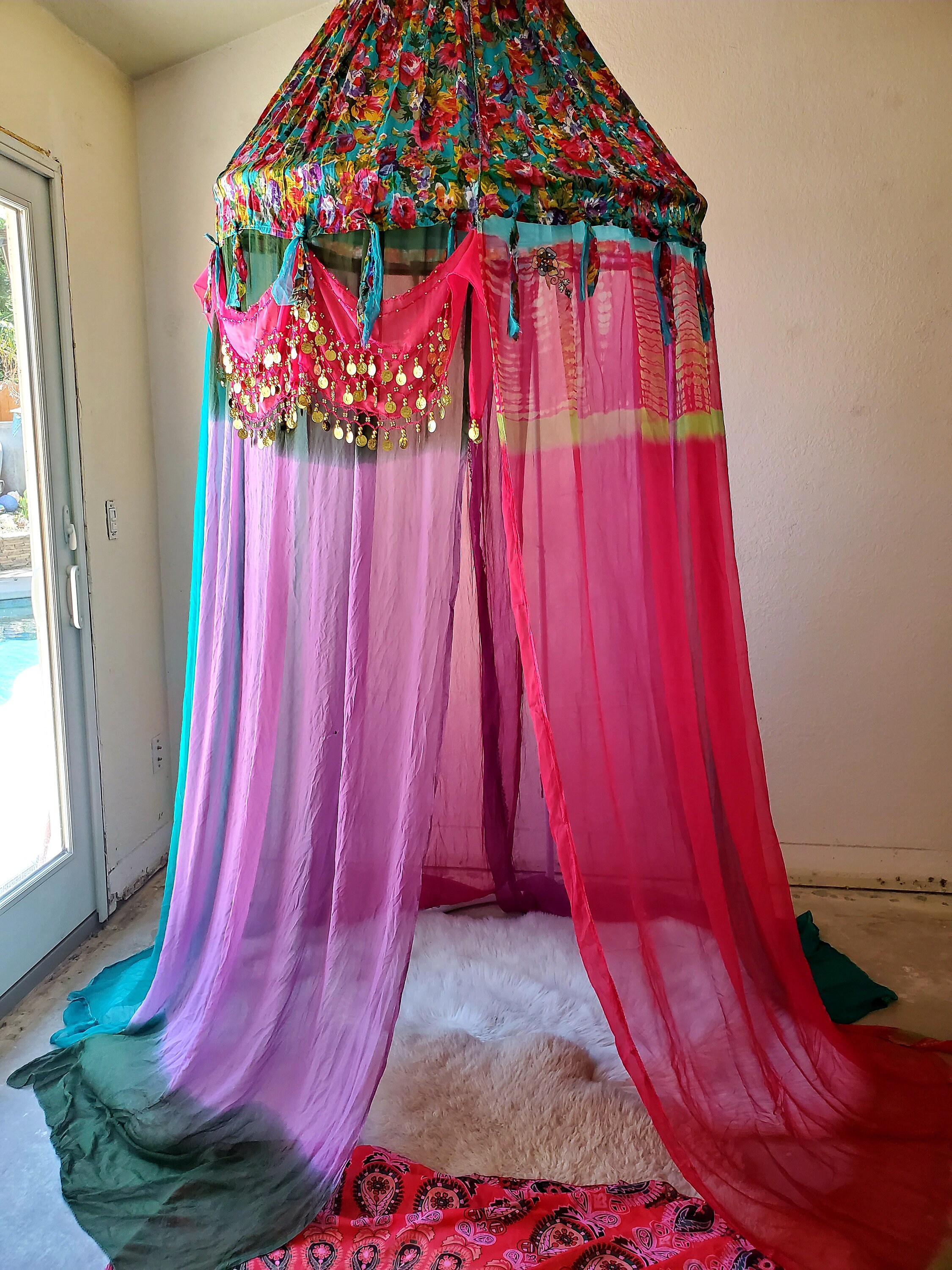 boho canopy, boho decor, canopy, fort, tent, festival, party prop ...