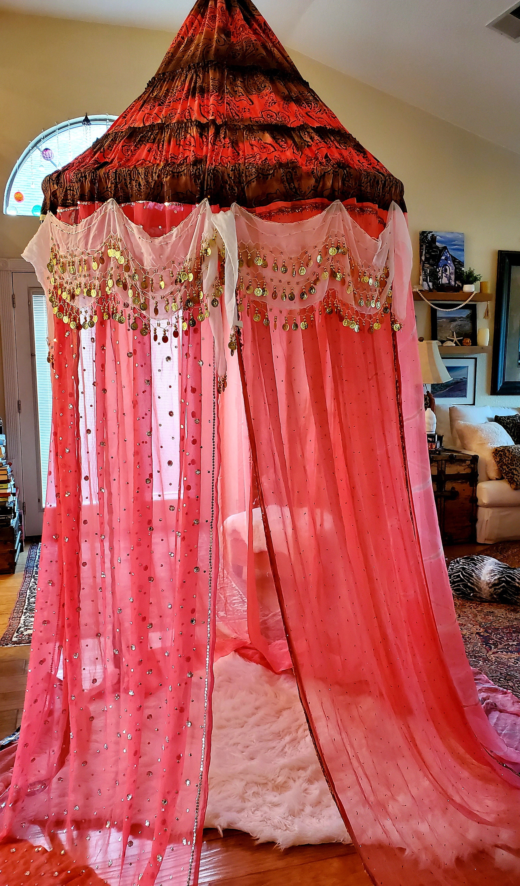 XL boho canopy, boho decor, canopy, fort, tent, party prop, meditation ...