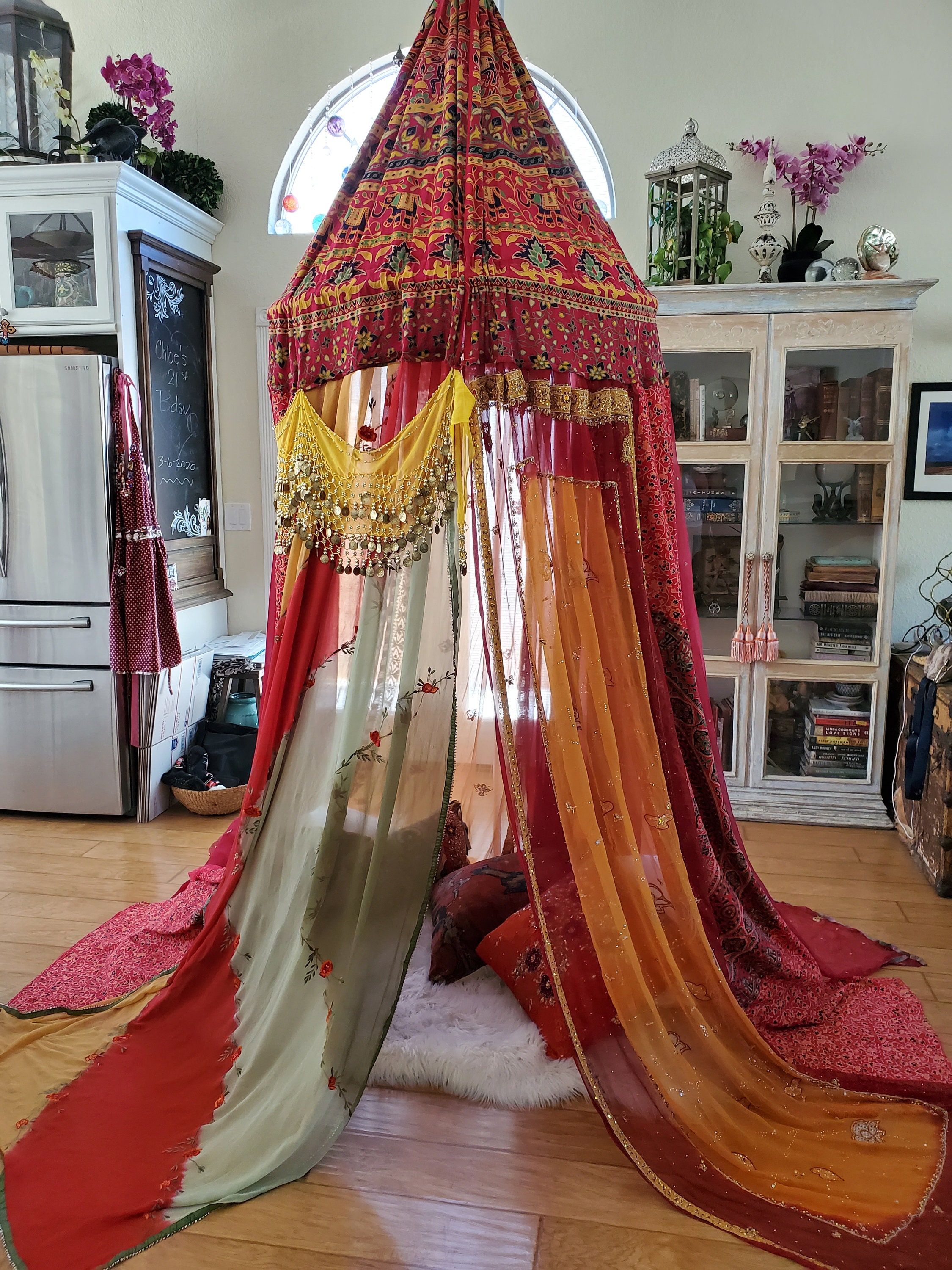 Extra large canopy, boho decor, fort, tent, festival, party prop ...