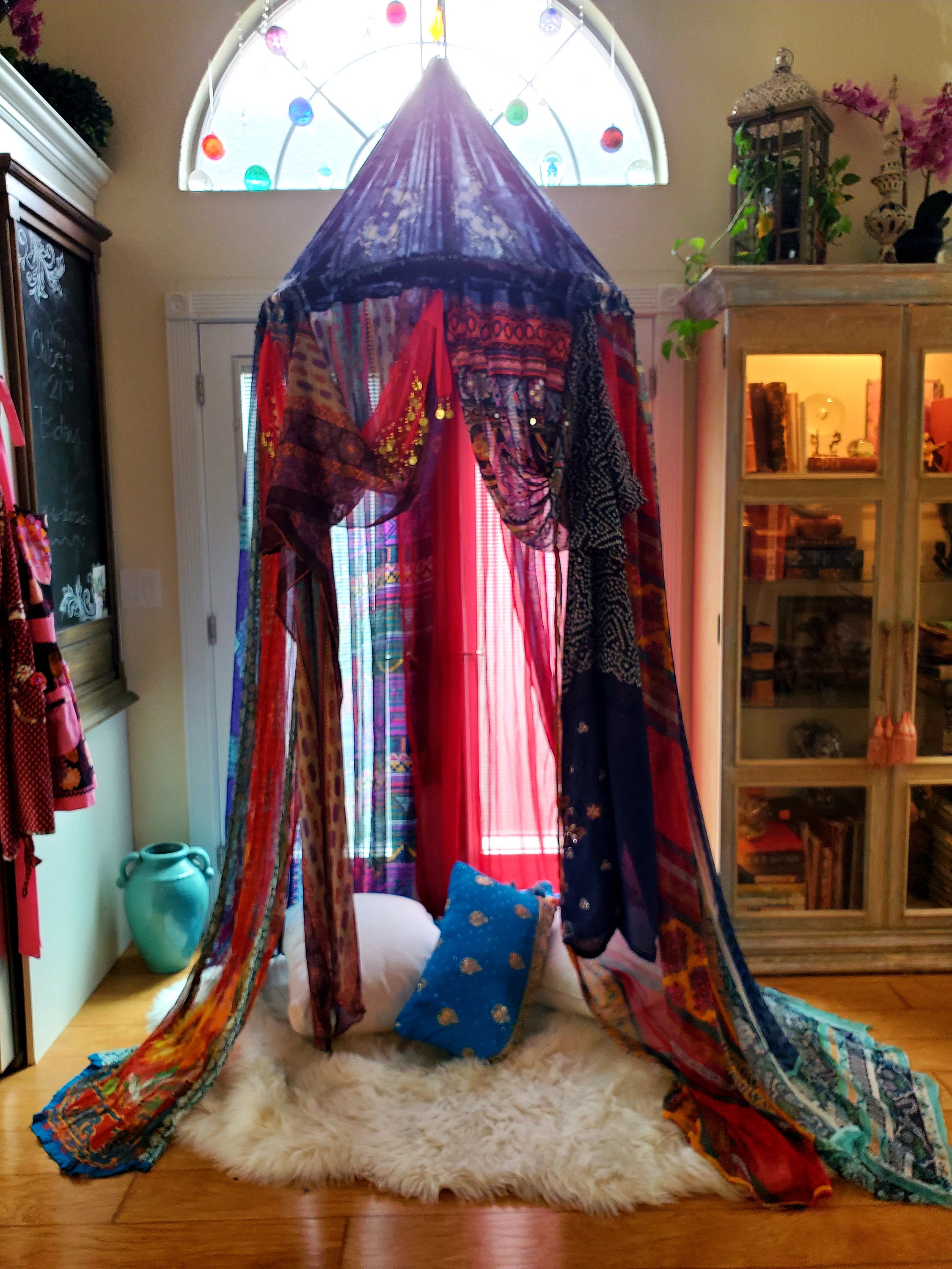 boho canopy, boho decor, canopy, fort, tent, festival, party prop ...