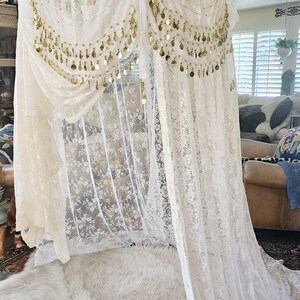 Boho Canopy, Boho Decor, Bed Canopy, Canopy, Fort, Tent, Party Prop ...