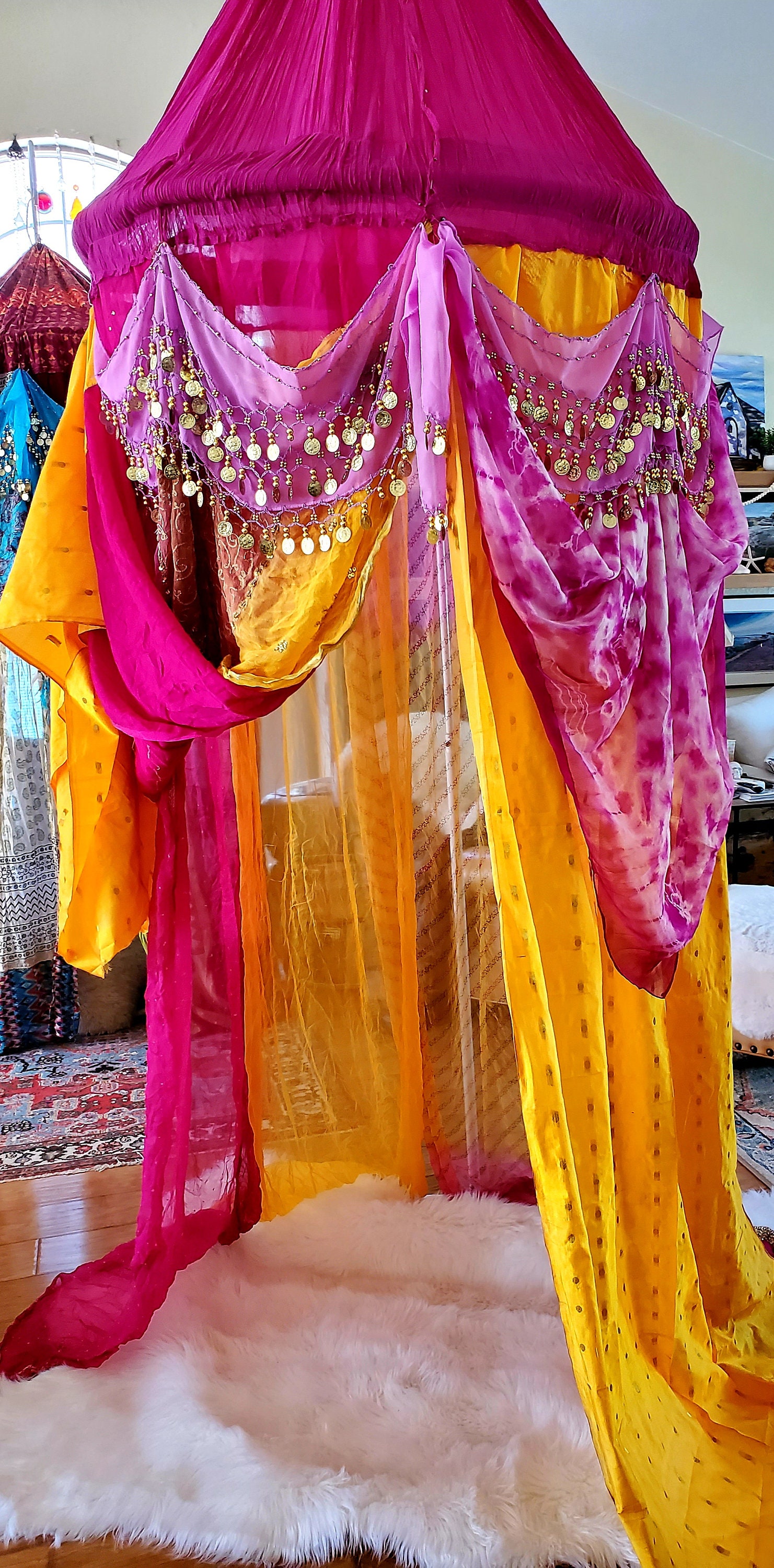 boho canopy, boho decor, canopy, fort, tent, festival, party prop ...