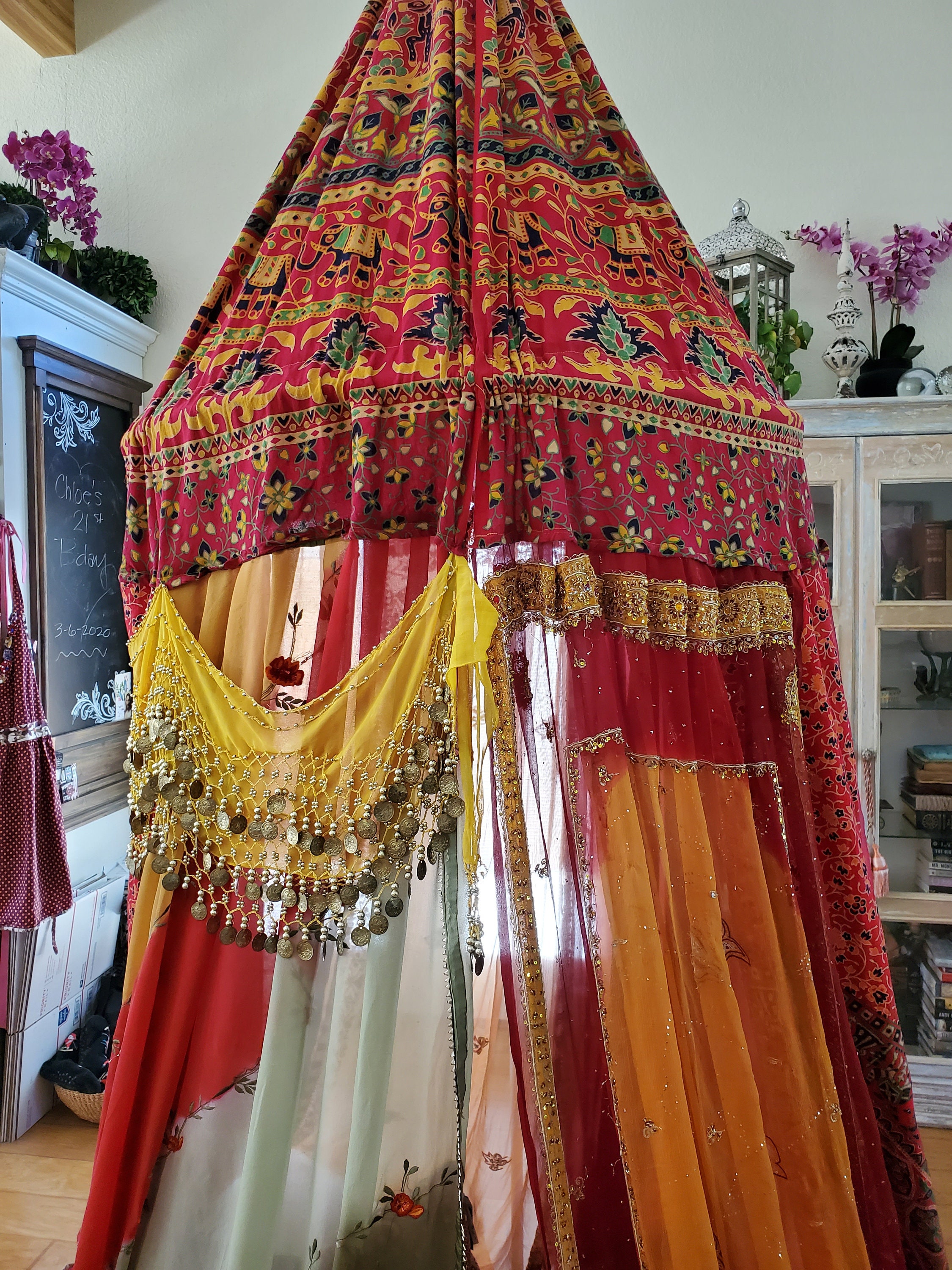 Extra large canopy, boho decor, fort, tent, festival, party prop ...