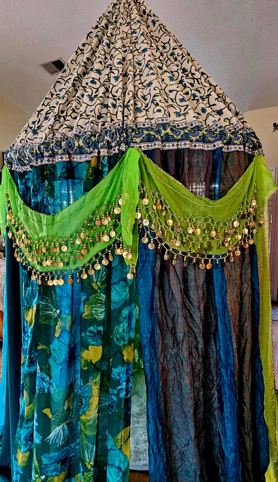 XL Boho Canopy, Boho Decor, Bed Canopy, Canopy, Fort, Tent, Party Prop ...