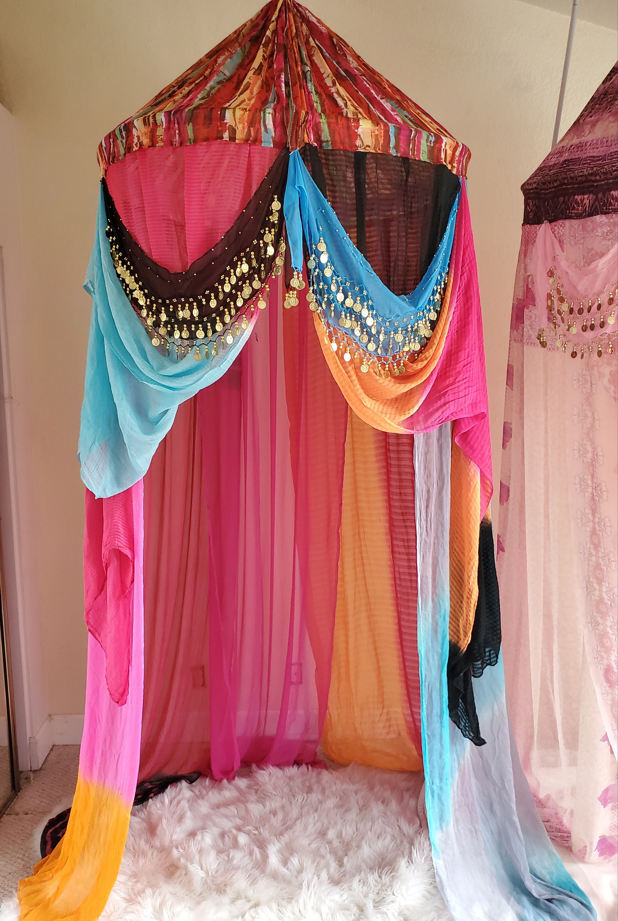 Boho canopy, boho decor, canopy, fort, tent, festival, meditation ...