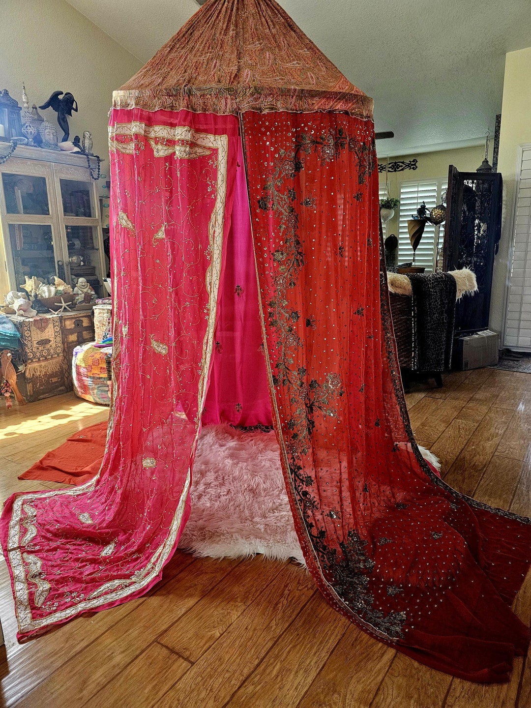 Boho Canopy, Boho Decor, Bed Canopy, Canopy, Fort, Tent, Party Prop ...